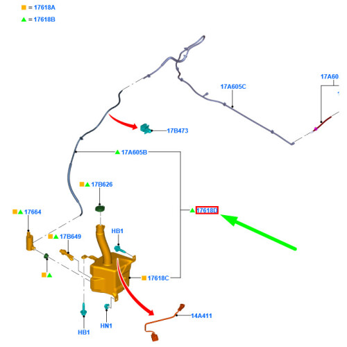 FORD RANGER T6 MK1 Window Washer Tank 1915187 EB3B-17618-BD NEW GENUINE on OnBuy