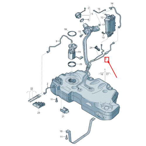 VW T-CROSS C1 Fuel Tank Breather Line 2Q0201997L NEW GENUINE on OnBuy
