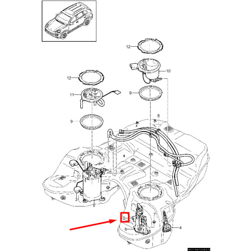 PORSCHE CAYENNE 92A Left Fuel Tank Sending Unit 95862083130 NEW GENUINE ...