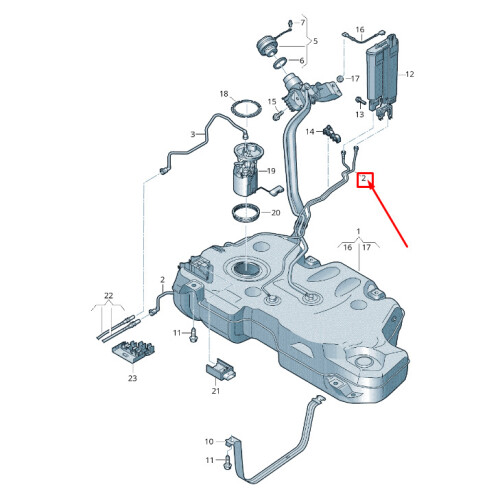VW T-CROSS C1 Fuel Tank Breather Line 2Q0201997G NEW GENUINE on OnBuy