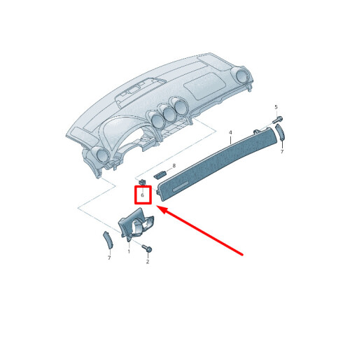 PORSCHE MACAN 95B Instrument Panel Clip 8E0853107 8E0.853.107 NEW ...