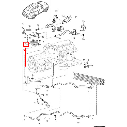 PORSCHE CAYENNE 92A Transmision Oil Cooler Heat Exchanger 95830703700 ...