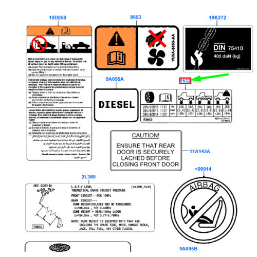 FORD RANGER T6 MK1 Decal 1731071 AB31-1532-BC NEW GENUINE on OnBuy