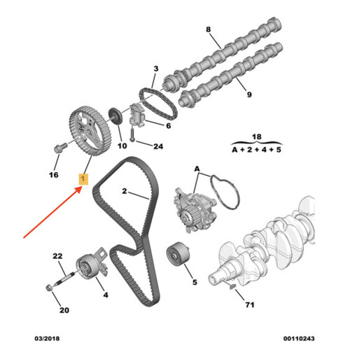 PEUGEOT 3008 Engine Camshaft Pulley 9819923680 NEW GENUINE on OnBuy