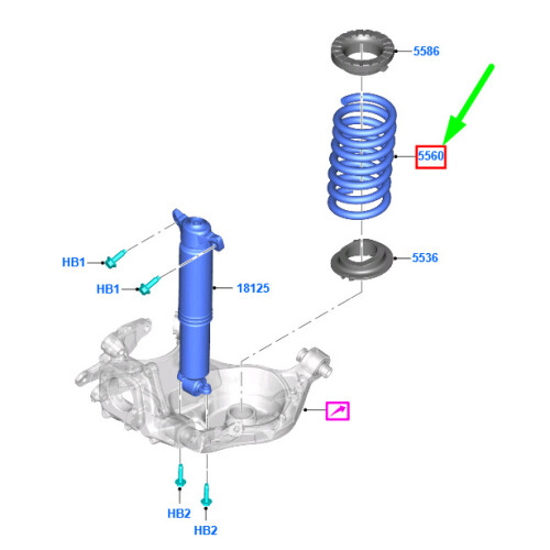 FORD MONDEO MK5 Rear Coil Spring 1859852 DG9C-5560-PEC NEW GENUINE on OnBuy