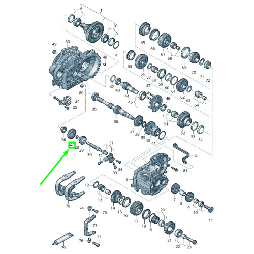 VOLKSWAGEN PASSAT B8 3G Reverse Gear Idler Spindle 0A4311509D NEW ...