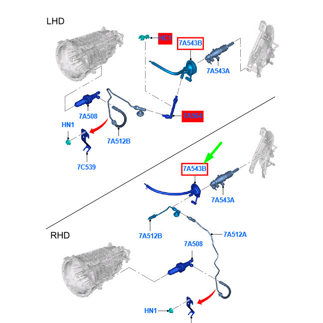 FORD RANGER T6 MK1 Clutch Tube RHD 2012166 EB3G-7C543-DB NEW GENUINE on ...