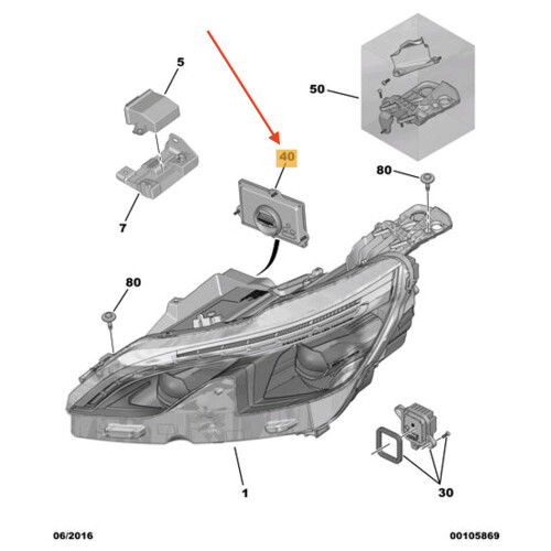 PEUGEOT 3008 Front Left Headlight Control Unit 1674018380 NEW GENUINE ...