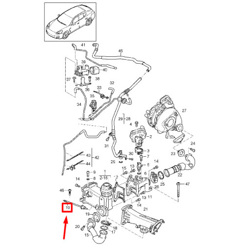 PORSCHE 95 Exhaust Gas Temperature Sensor 95860668822 958.606.688.22 ...