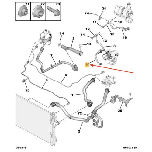 PEUGEOT 3008 Engine Coolant Union V860226480 NEW GENUINE on OnBuy