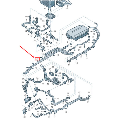 AUDI Q5 FY Coolant Pipe With Coolant Hose 80A122445S NEW GENUINE on OnBuy