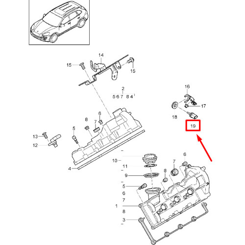 PORSCHE CAYENNE 92A Cylinder Head Temperature Sensor 95860621300 NEW ...