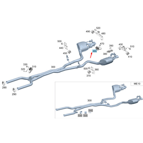 MB AMG GT X290 Right Rear Exhaust Gas Flap Actuator A2909064100 NEW ...
