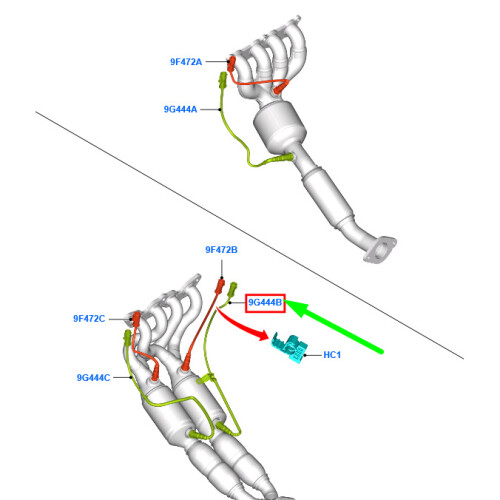 FORD GRAND C-MAX MK2 Lambda O2 Oxygen Sensor 1346367 3M51-9G444-DC NEW ...