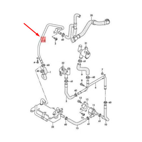 AUDI Q7 4M Engine Coolant Pipe 4M0121485BR NEW GENUINE on OnBuy