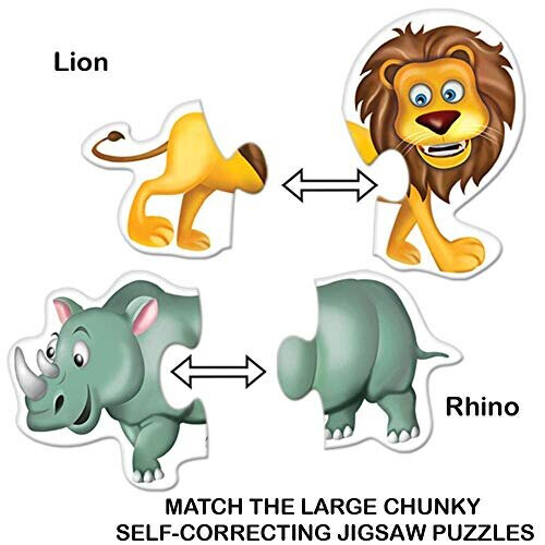 JumpingJumbo My First Jungle Animals Puzzle, Baby Puzzles, Toddler ...