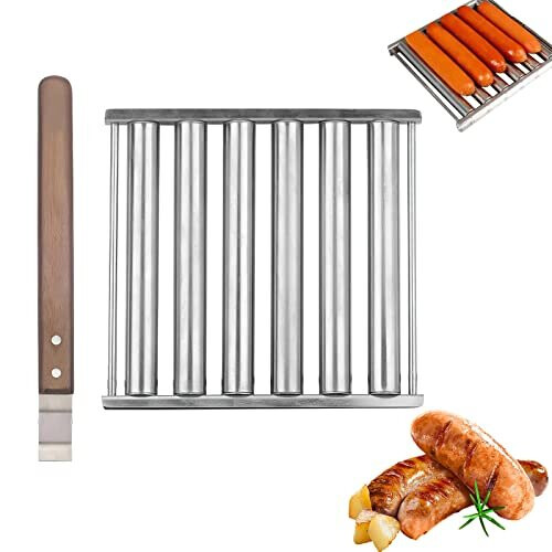 Hot Dog Roller, Stainless Steel Sausage Roller Rack 5 Hot Dog Capacity ...