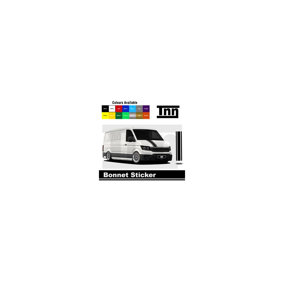 Bonnet Sticker Stripe Graphic Decal For Volkswagen VW Crafter Van SWB ...