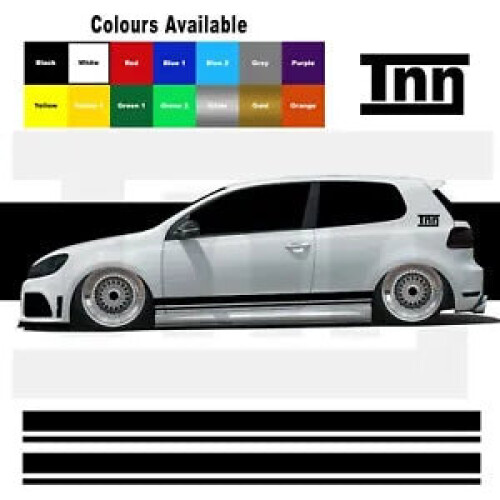 Sticker Stripe for VW Polo Golf Lupo GTD GTI Stripes R Line GT Scirocco ...