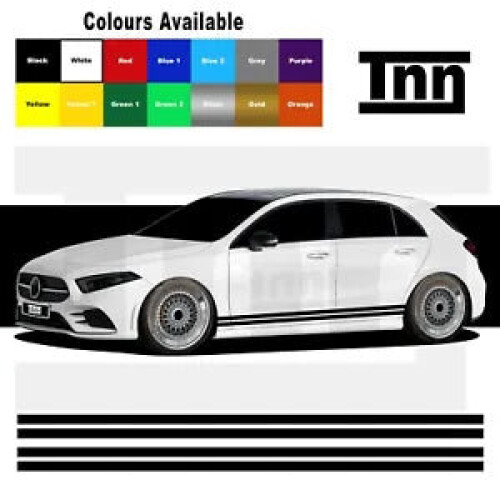 Side Stripe Stickers Graphics For Mercedes Benz A Class AMG Edition 1 ...