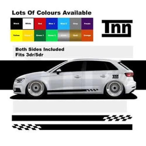 for Audi A3 RS3 S3 Stickers Side Stripes Graphics Decals 3dr 5dr ...