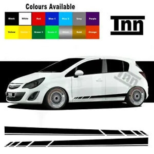 Side Stickers Stripes Car Decals For Vauxhall Corsa SRI VXR SXI Decals ...