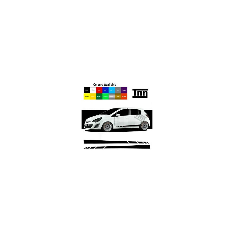 Side Stickers Stripes Car Decals For Vauxhall Corsa SRI VXR SXI Decals ...