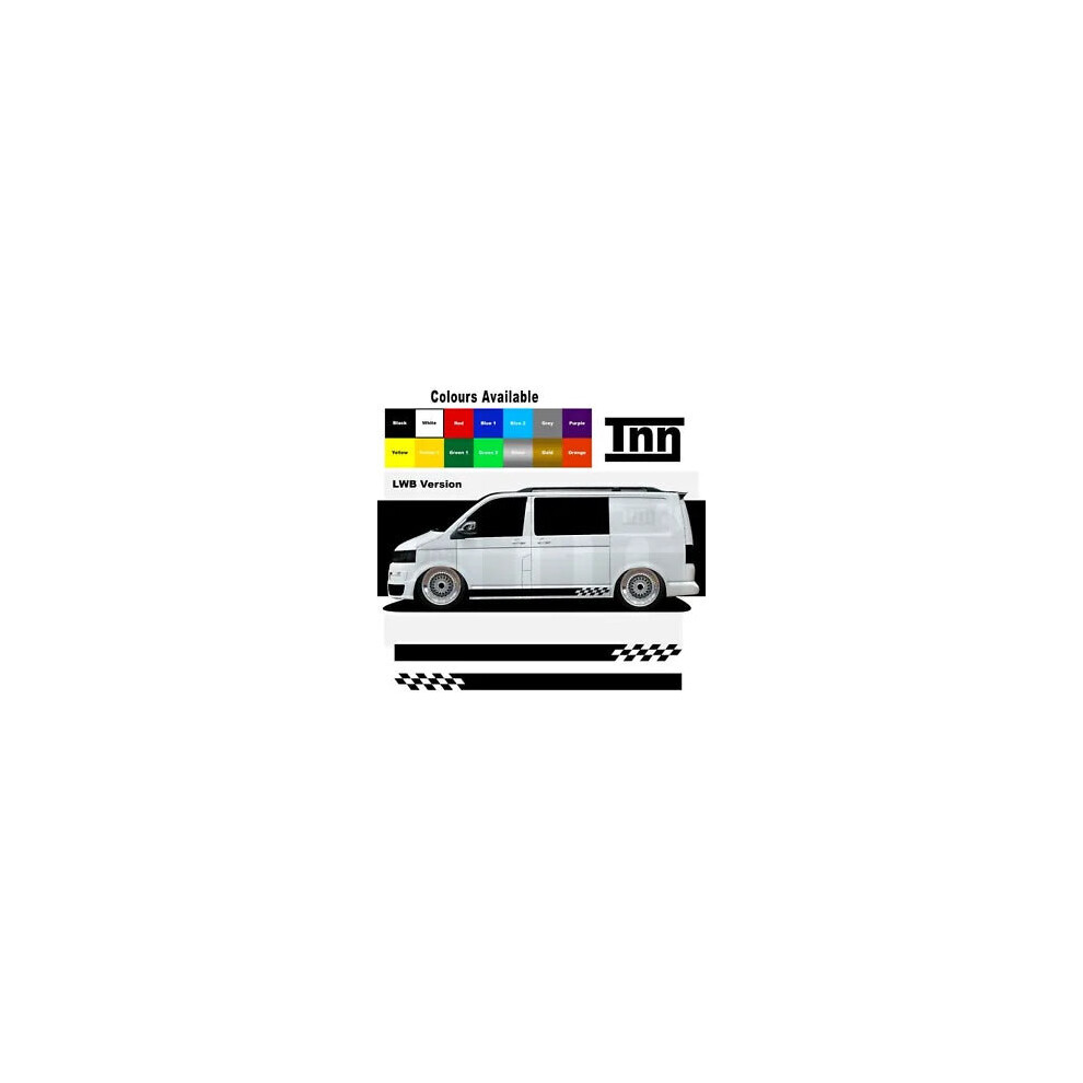Side Stripe Stickers For VW Transporter LWB T5 T6 T4 Sticker Vinyl ...