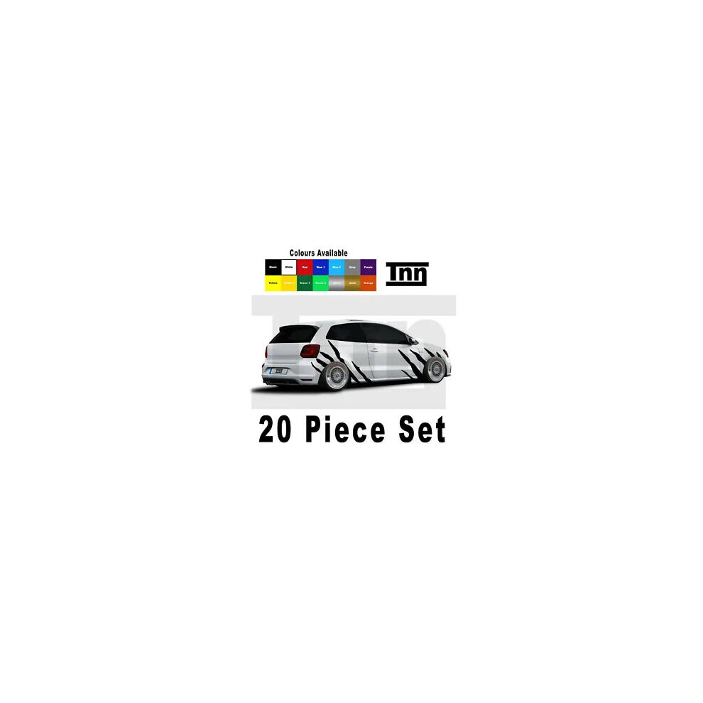 VW Golf Polo Lupo Sticker GTD GTI R Line GT Tiger Stripes Scirocco ...