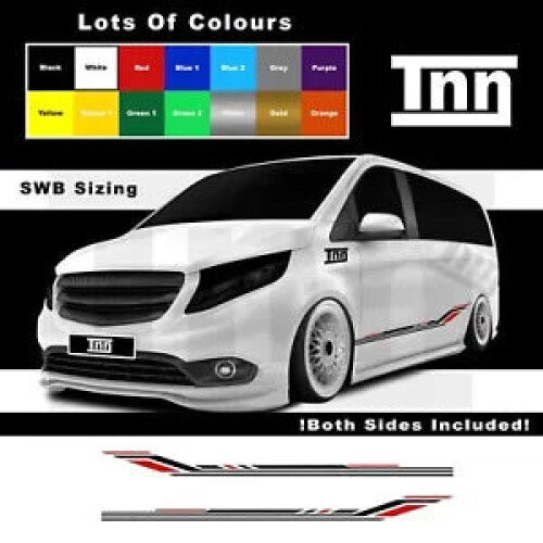 for Mercedes Vito Stickers Side Stripes Decals Graphics Vinyl Van ...