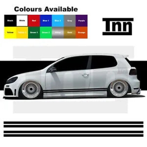 Sticker for VW Polo Golf Lupo GTI GTD R Line Stripes GT Scirocco Decal ...