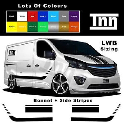 To Fit Vauxhall Vivaro Mk2 Lwb Graphics Stickers Decals Stripes Camper