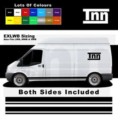 Stickers For Ford Transit EXLWB L4 Side Stripe Vinyl Graphics Decals ...
