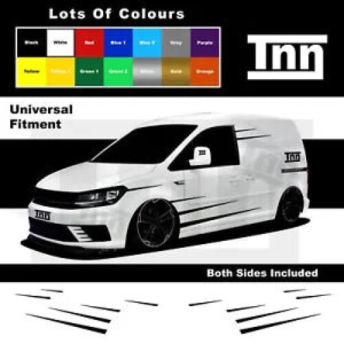 Stickers For VW Volkswagen Caddy Side Stripes R Line Decal Vinyl Camper ...