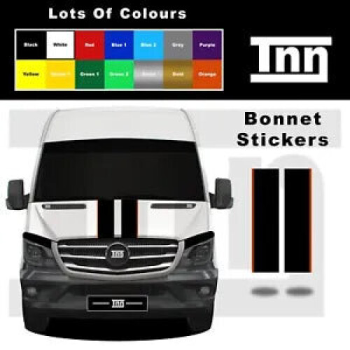 Bonnet Stickers For Mercedes Sprinter SWB MWB LWB Stripes Camper Vans ...
