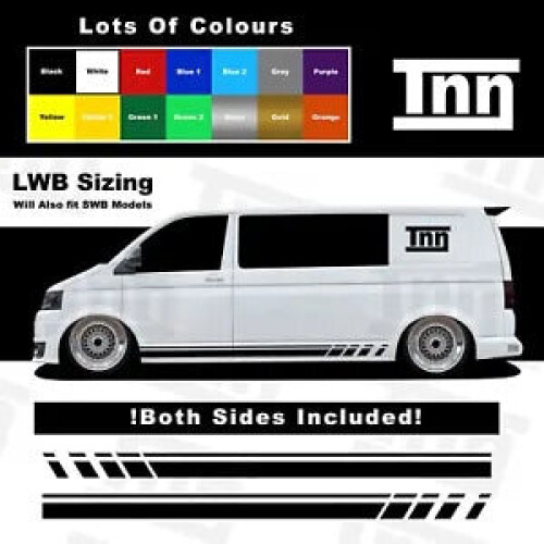 Stickers For VW TRANSPORTER T5 LWB T6 T4 SWB SIDE STRIPES CAMPERS ...