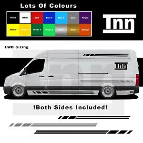 Stickers For Volkswagen VW Crafter LWB Side Stripe Vinyl Decals ...