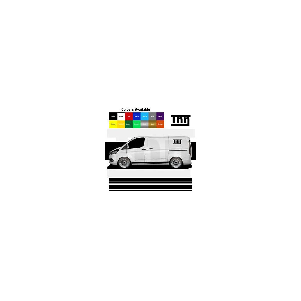 For Ford Transit Custom Van SWB Side Stripe Stickers Decals Vinyl ...