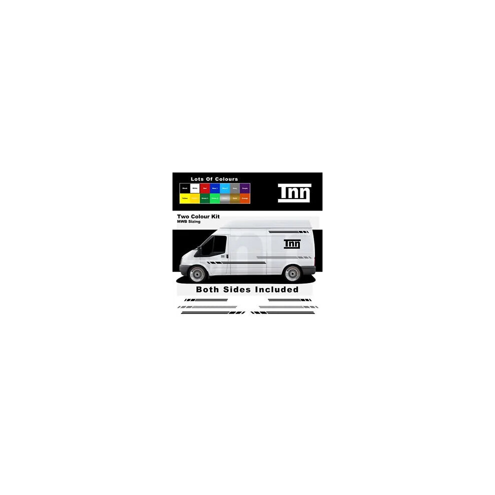 NEW LISTINGStickers For Ford Transit MWB 2 MK6 MK7 Side Stripe Vinyl ...