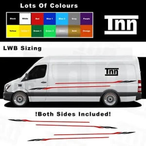 Stickers For Mercedes Sprinter LWB Camper Van Motorhome Side Stripes ...