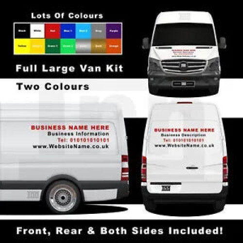 Large Custom Business Van Sign Writing Full Graphics Vinyl Decals ...