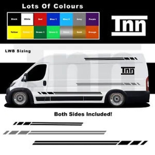 STICKERS to fit CITROEN RELAY L3 LWB GRAPHICS STRIPES DAY VAN CAMPER ...