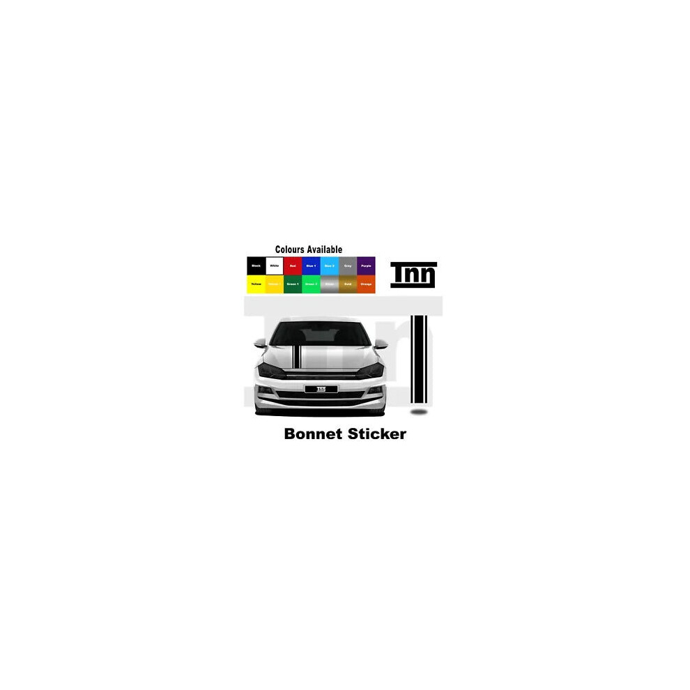 Bonnet Stripe Sticker Vinyl Decal For Volkswagen VW Polo Golf Lupo R ...
