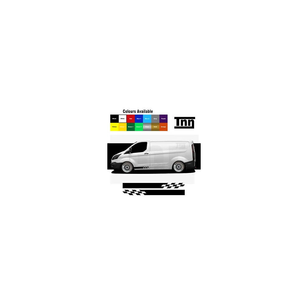 Side Stripe Stickers Vinyl Decals Graphics For Ford Transit Custom Van ...
