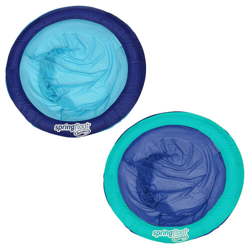 (2) SwimWays Swimming Pool Lounger Inflatable Water Float Fast ...