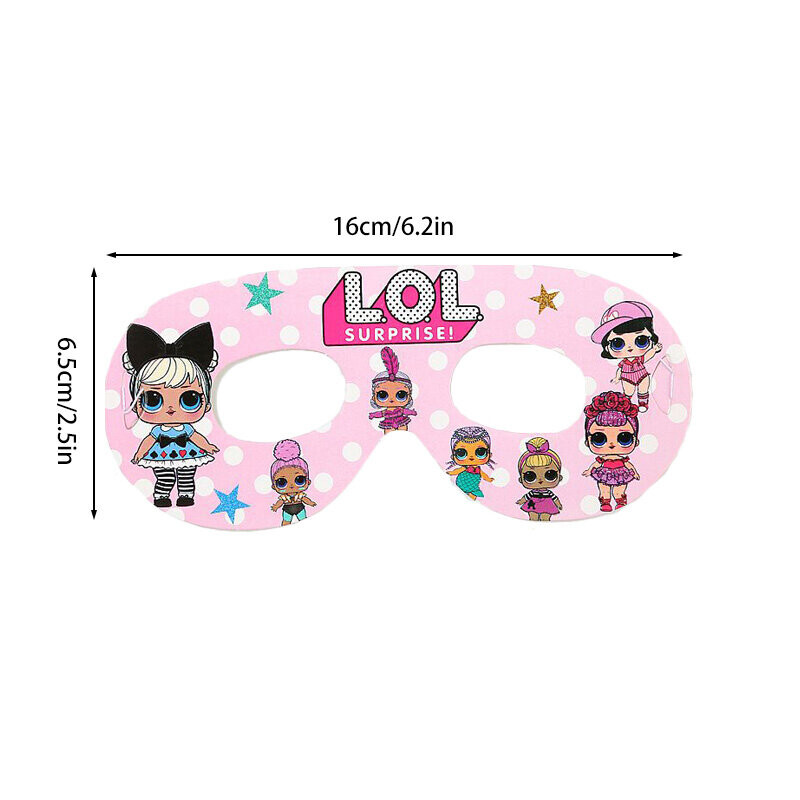 (6pcs Eye Masks) Lol Theme Party Supplies Birthday Decorations Banner ...