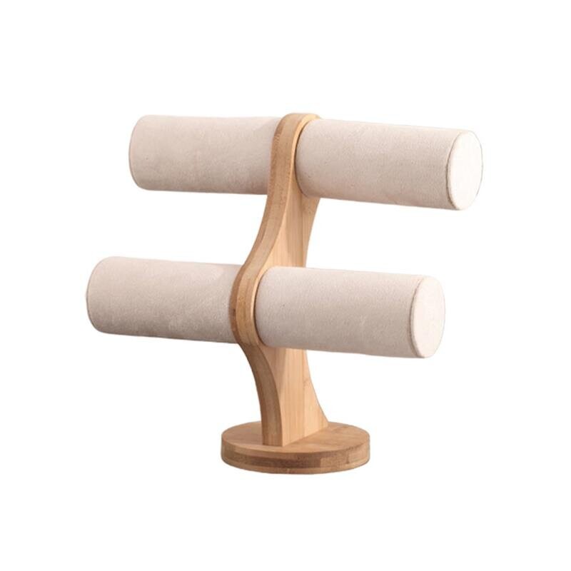 Stand Watch Display Holder Bracelet Rack Jewelry Wooden Wrist Wood ...