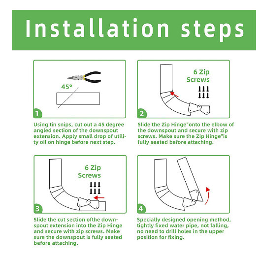 Drainage ditch extension hinge is used for rectangular and square ...