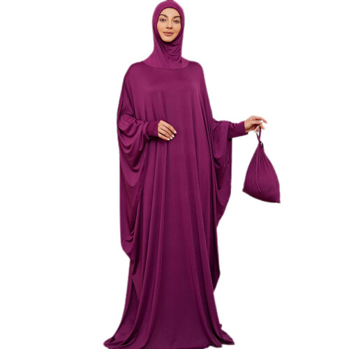Eid Mubarak Ramadan Muslim Women Prayer Garment Hooded Abaya Islamic ...