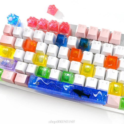 1 Set Manual DIY Mechanical Keyboard Key Cap Silicone Mold UV Crystal ...